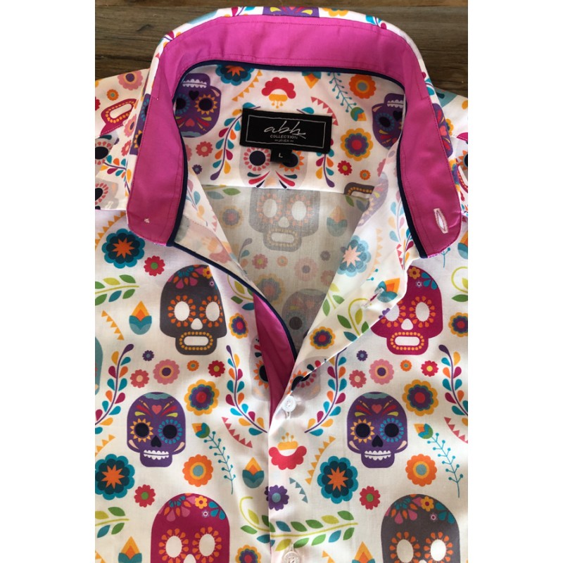 Skull print mens shirts | ABH Collection JÁVEA
