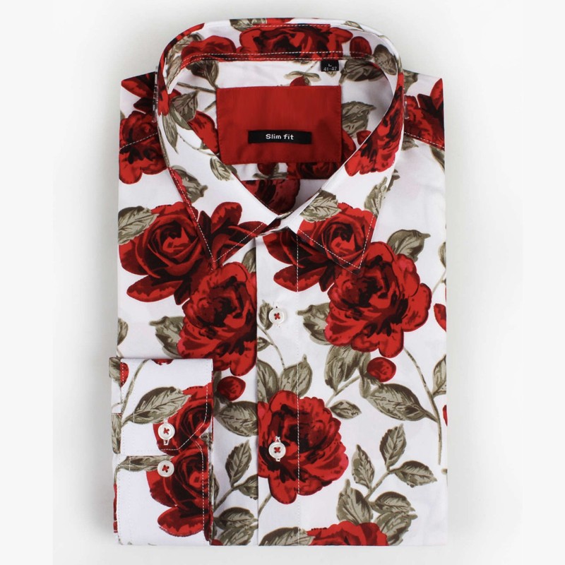 Roses floral print men's shirt | ABH Collection JÁVEA
